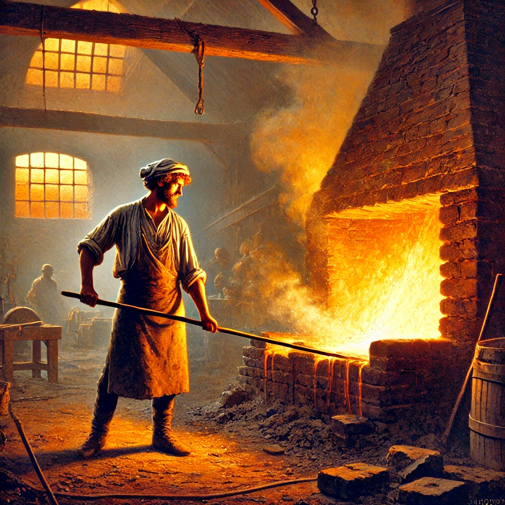 Puddlers in the Iron Works. – John Colclough. Genealogy-and-You
